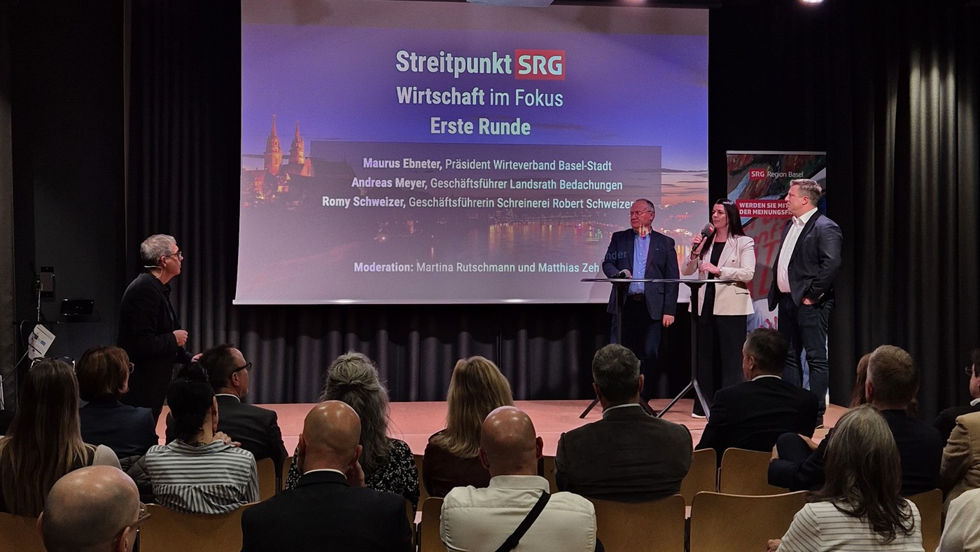 «Streitpunkt SRG»: Wirtschaft im Fokus. Was braucht die Wirtschaft in der Region Basel - und was ...
