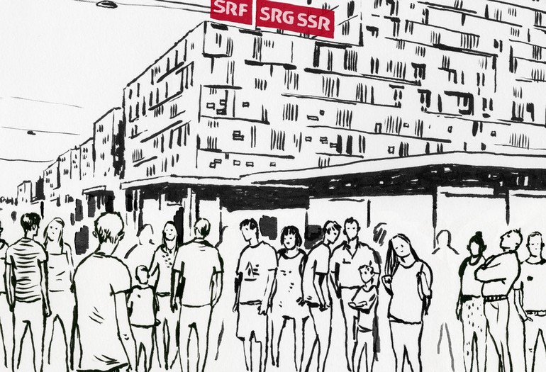 Eröffnung des neuen SRF-Studios im Meret-Oppenheim-Hochhaus Basel ...